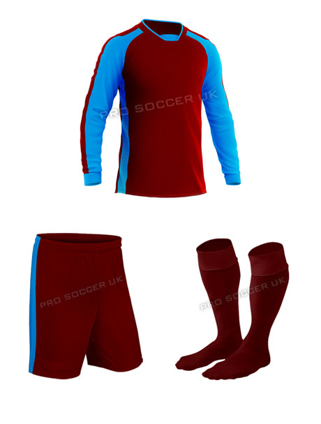 Legend 2 Maroon/Sky Football Kits - Football Team Kits